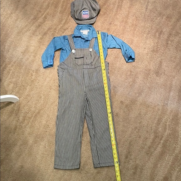 Bottoms | Kids Train Conductor Costume Black And White Overalls ...